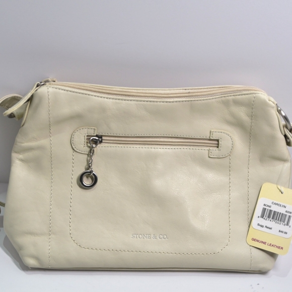 Stone & Co. | Bags | Stone Co Carolyn Genuine Leather Bone Handbag ...